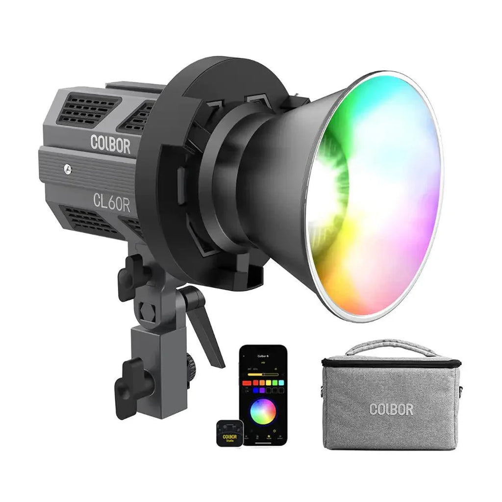 COLBOR CL60R RGB COB Light Full Color Bowens Mount APP Control Video L