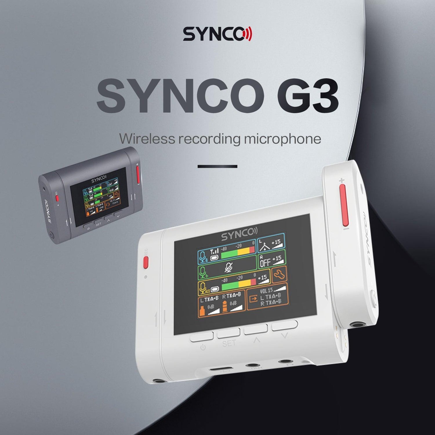 SYNCO G3 Wireless Recording Microphone with 1.8 Inch LED Screen